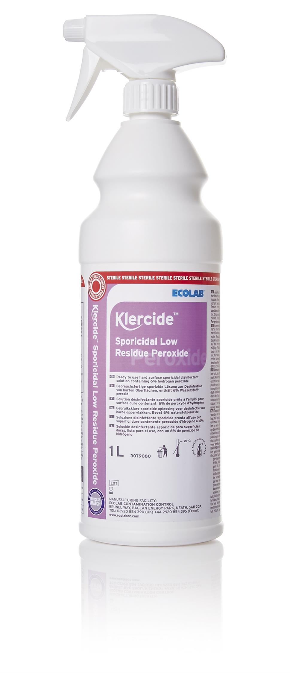 Klercide Sporicidal Low Residue Peroxide Sterile 6x1l Spray